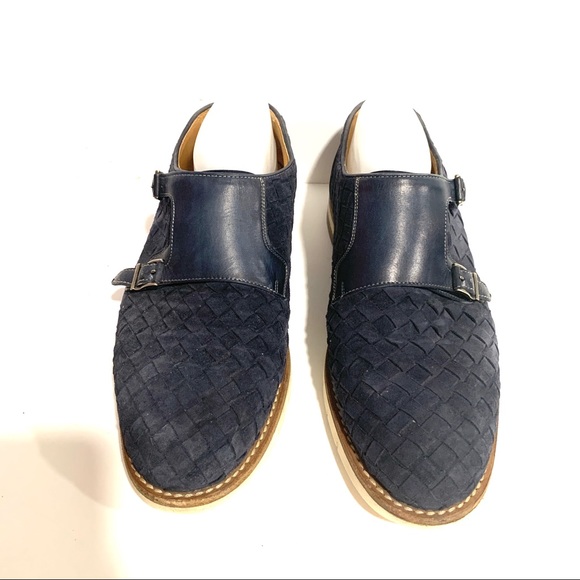 Magnanni | Shoes | Magnanni Double Monk Strap Woven Suede Sneaker ...